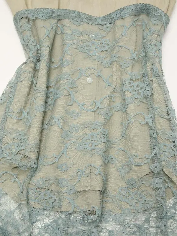 Acne Studios Lace Panel Shirt Dress