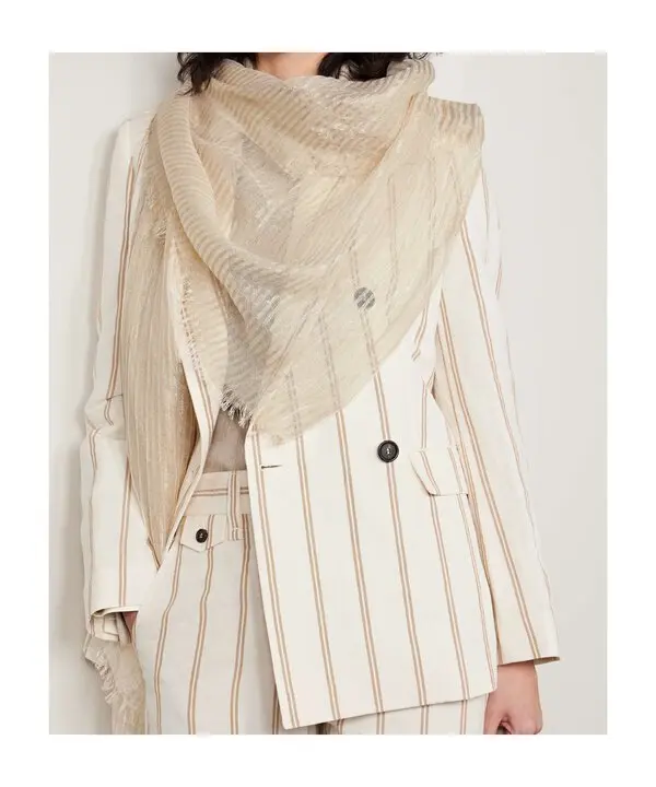 Brunello Cucinelli Striped Scarf