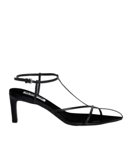 JIL SANDER Pointed-toe High Heel Sandals - Black