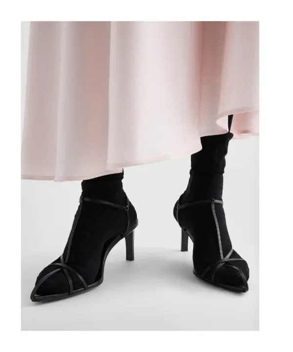 JIL SANDER Pointed-toe High Heel Sandals - Black