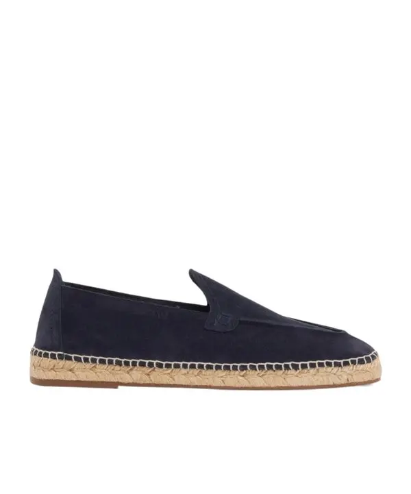 Emporio Armani Logo Detailed Slip-on Espadrilles - Blue