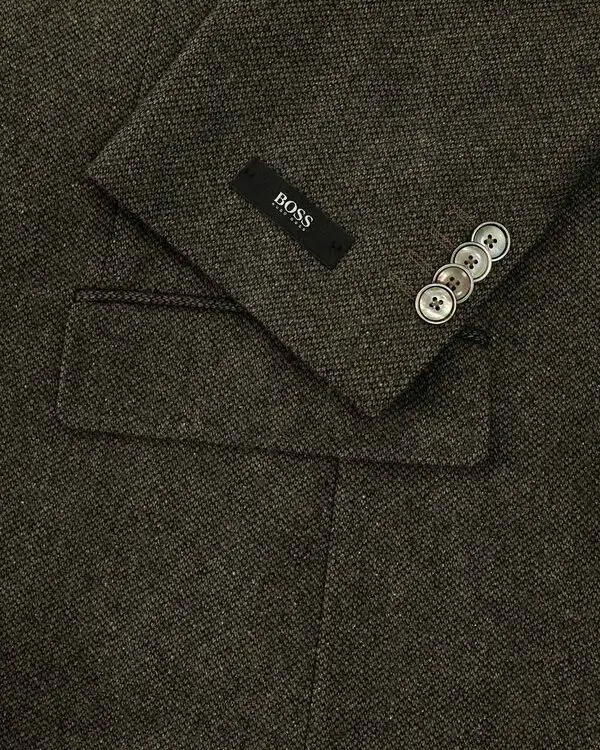 Hugo Boss Lapel Suit Jacket - Black