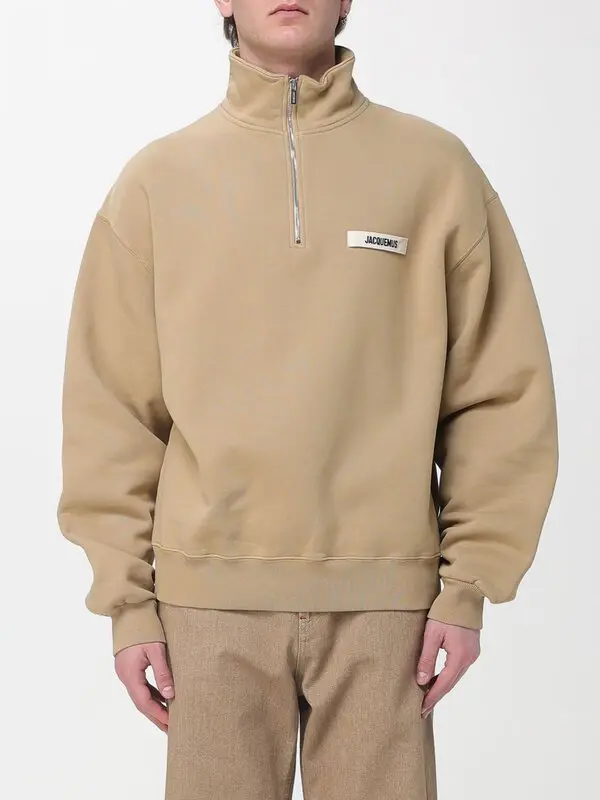 Jacquemus Logo Patch High-neck Sweatshirt - Nude