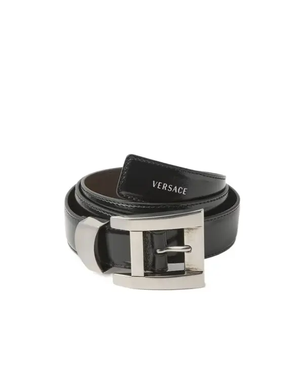 Versace Rectangular-buckle Belt - Black