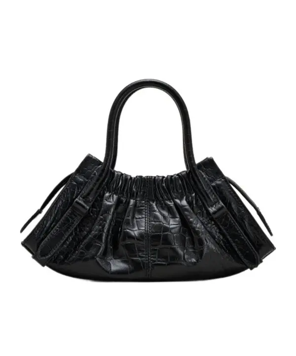 Marc Jacobs Croc Cristina Small Satchel Bag - Black