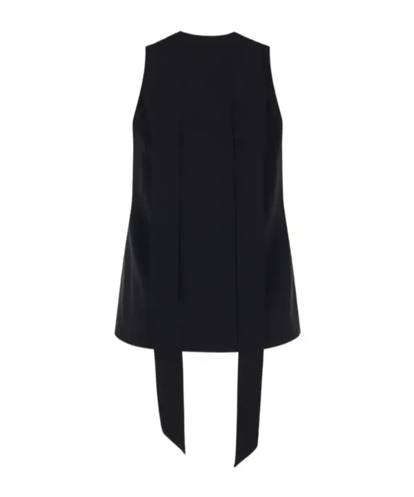 Raquel Diniz V-neck Sleeveless Blouse With Tie Detail