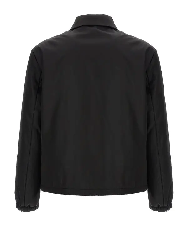 Prada Triangle-logo Button-up Coat