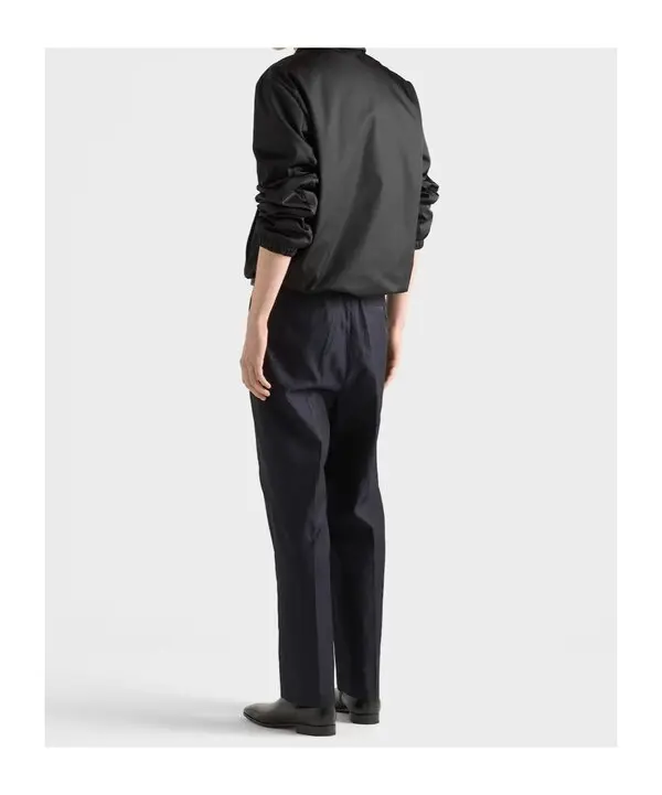 Prada Triangle-logo Button-up Coat