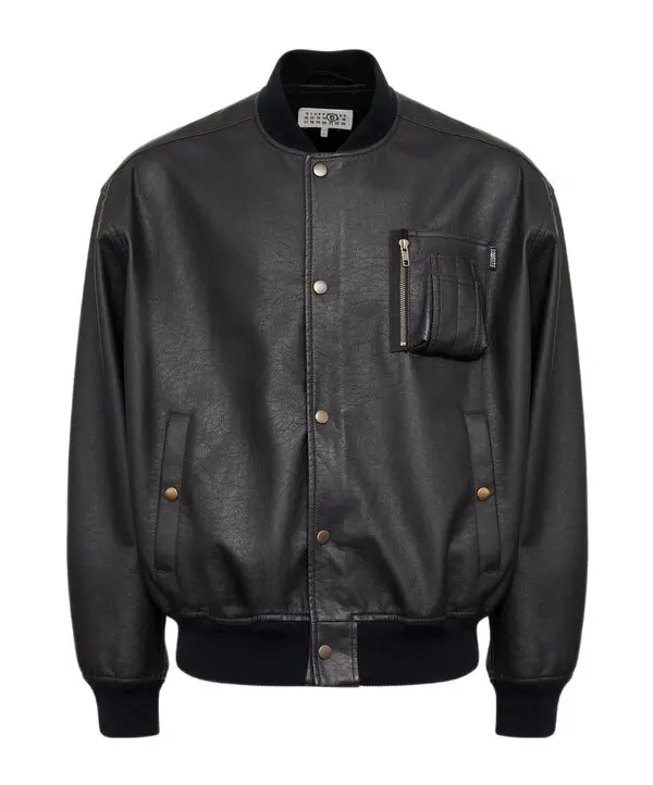 MAISON MARGIELA Leather-effect Bomber Jacket