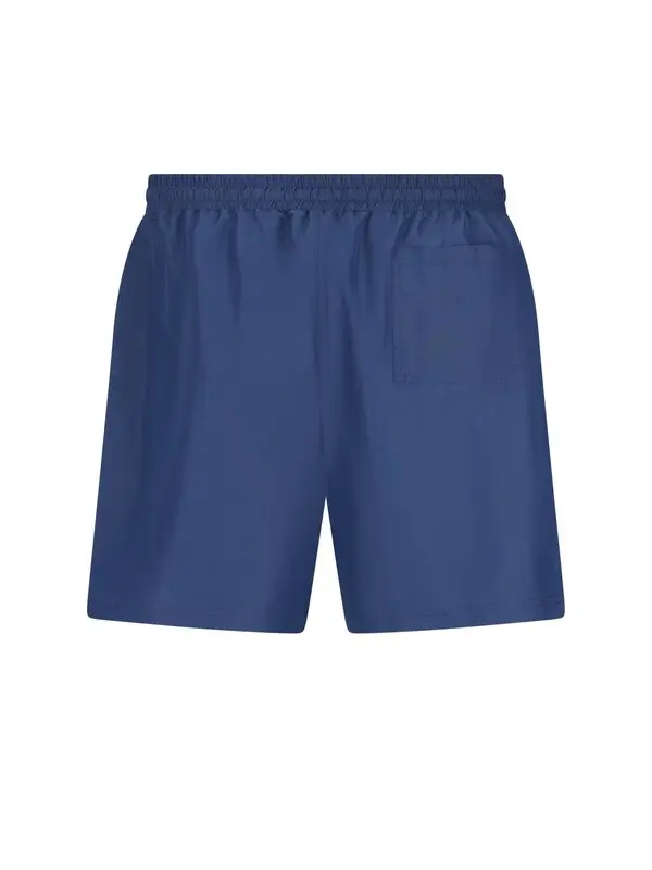 Brunello Cucinelli Logo Embroidered Drawstring Swim Shorts - Blue