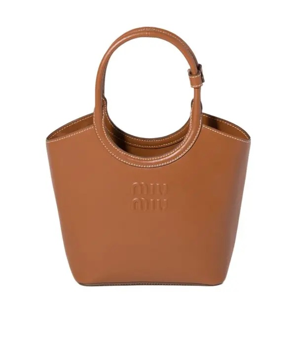Miu Miu Ivy Handbag - Cognac