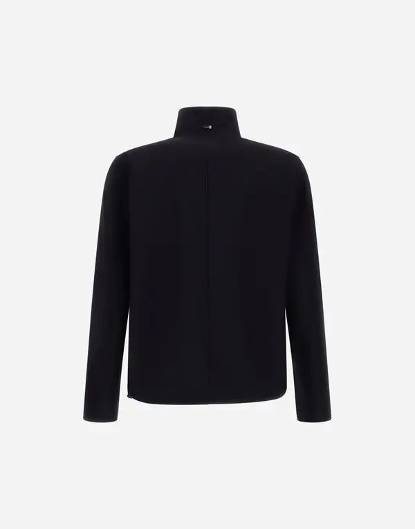 Herno Long-sleeved Button-up Jacket With High Collar - Black