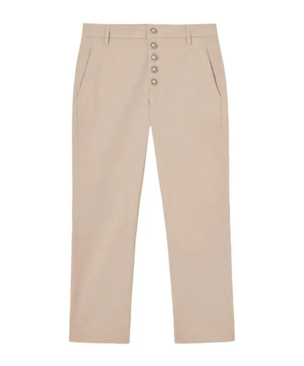 DONDUP Buttoned Trousers - Nude