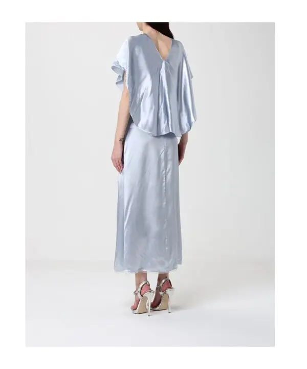 Fabiana Filippi Strappy Dress With Detachable Cape - Gray