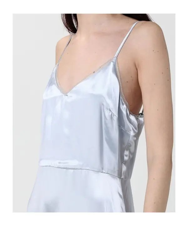 Fabiana Filippi Strappy Dress With Detachable Cape - Gray