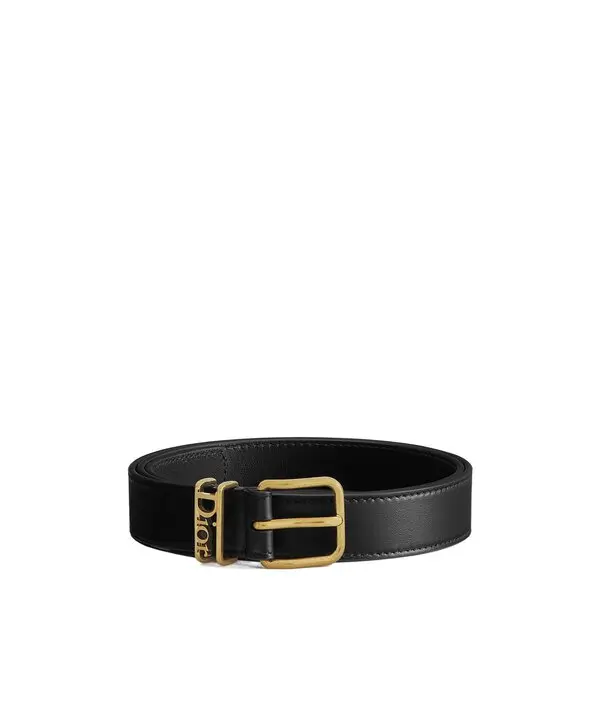 Dior Engraved Pin Buckle Belt - Black