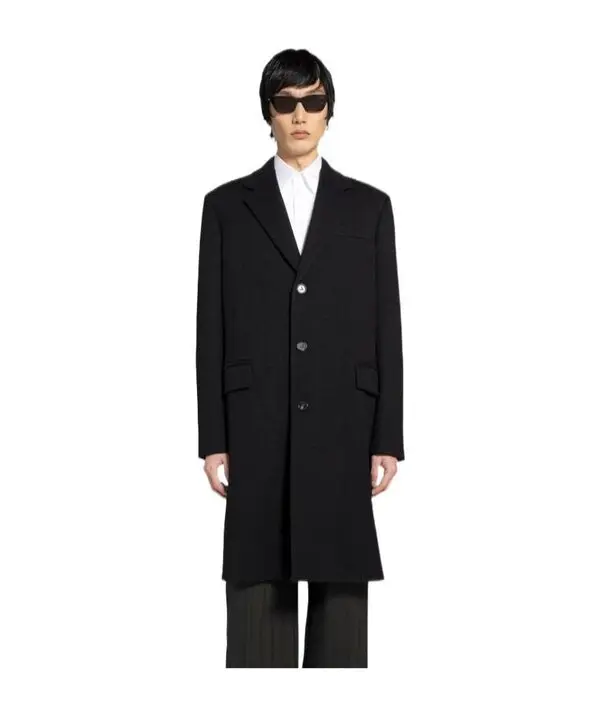 Bottega Veneta Single-breasted Wool Coat
