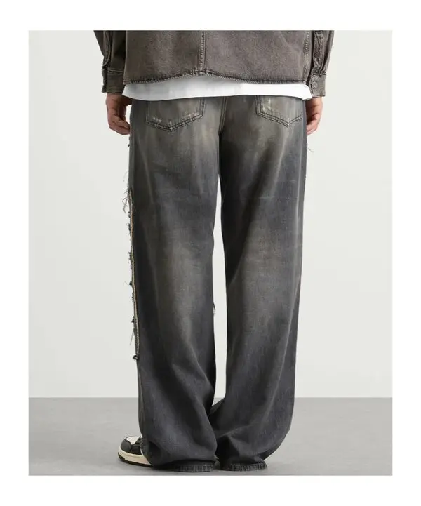 Amiri Distressed Baggy Jeans - Gray