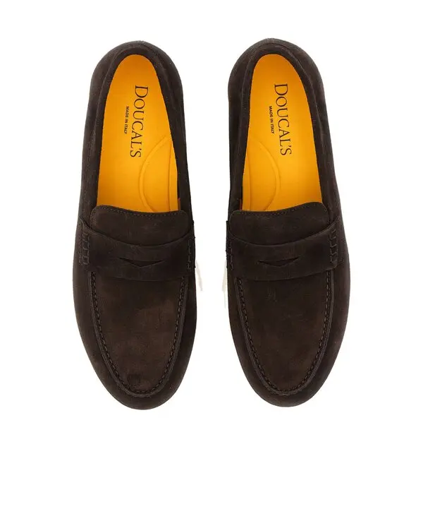 DOUCAL'S Penny Slip-on Loafers - Brown