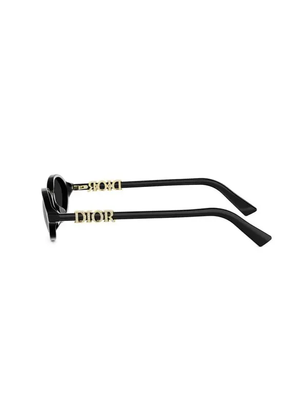 Dior Oval Frame Sunglasses With Branded Logo