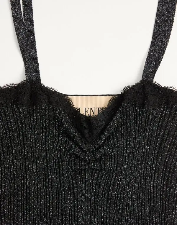 Valentino Garavani Lurex Knit Top With Sequin Details