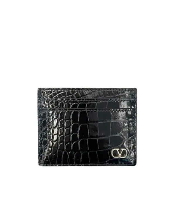Valentino Garavani Vlogo Card Holder - Black