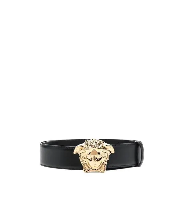 Versace La Medusa Greca Buckle Belt - Black