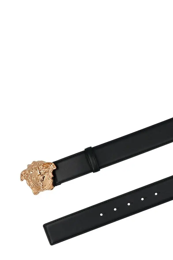 Versace La Medusa Greca Buckle Belt - Black