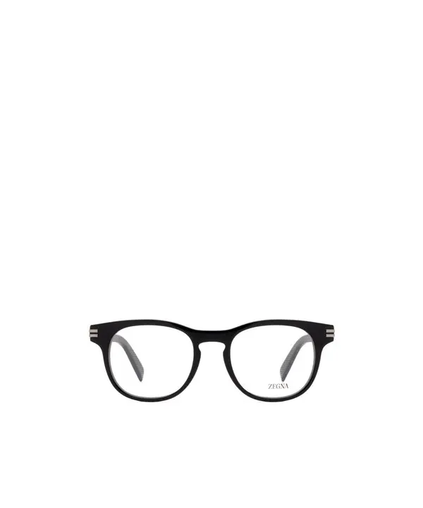 Zegna Oval Frame Eyeglasses - Black