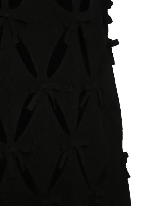 Valentino Garavani Long-sleeved Pullover With Bow Appliqué And Cut-out Detailing