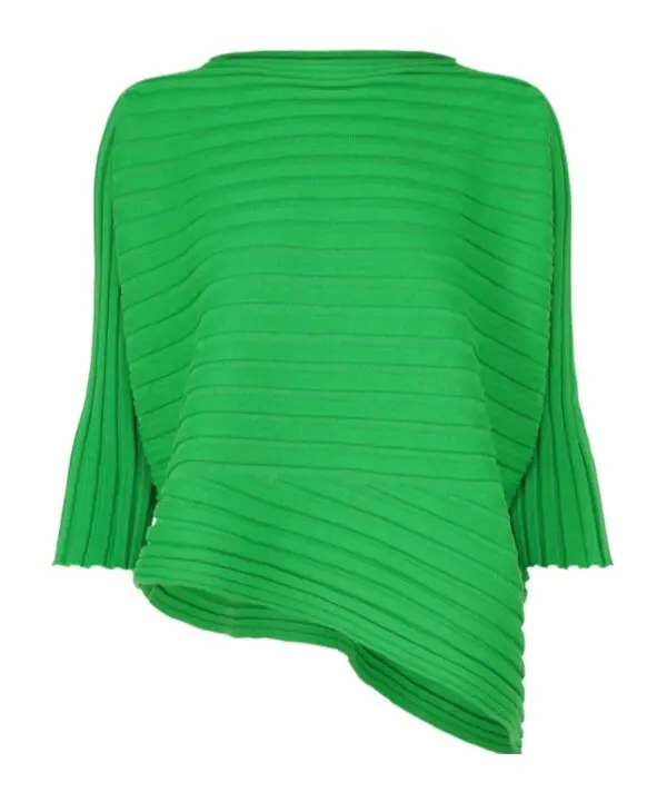 Issey Miyake Asymmetrical Knitted Top - Green