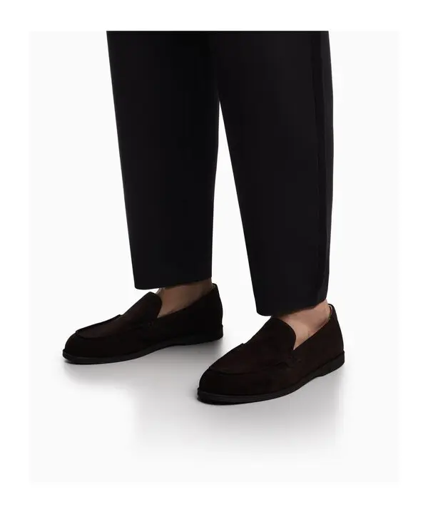 Emporio Armani Classic Slip-on Loafers With Embossed Logo