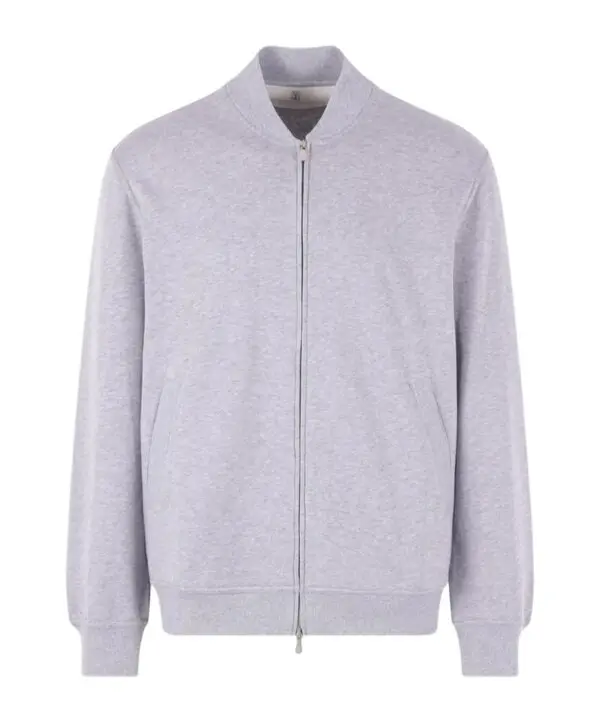 Brunello Cucinelli Zip-up Bomber Jacket - White