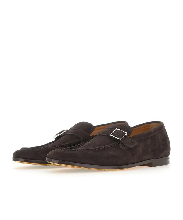 DOUCAL'S Single Buckle Loafers - Brown