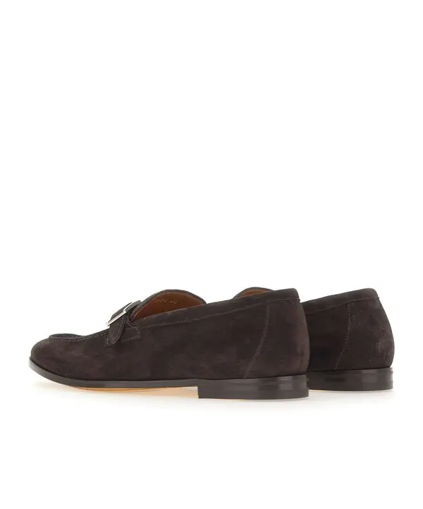 DOUCAL'S Single Buckle Loafers - Brown