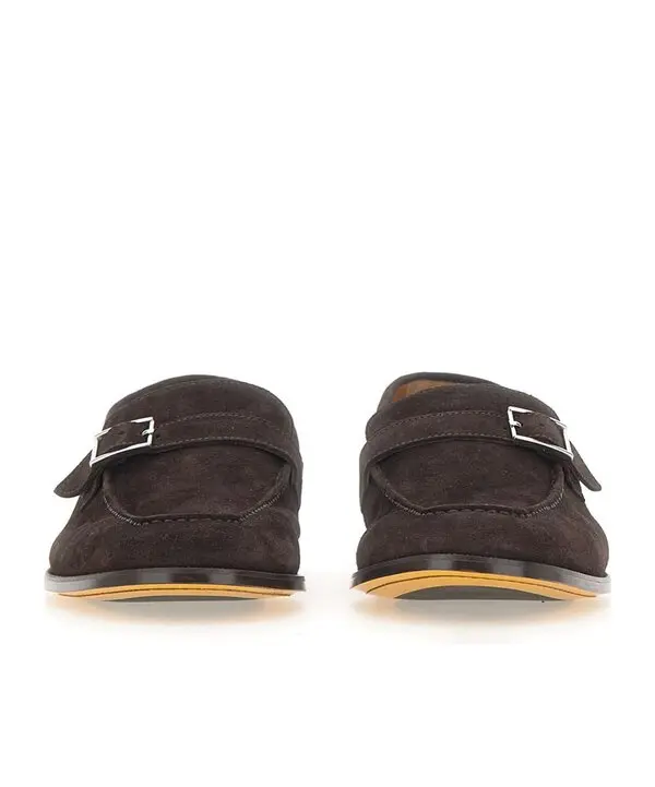 DOUCAL'S Single Buckle Loafers - Brown