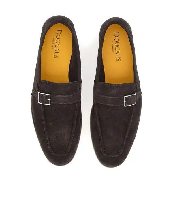 DOUCAL'S Single Buckle Loafers - Brown