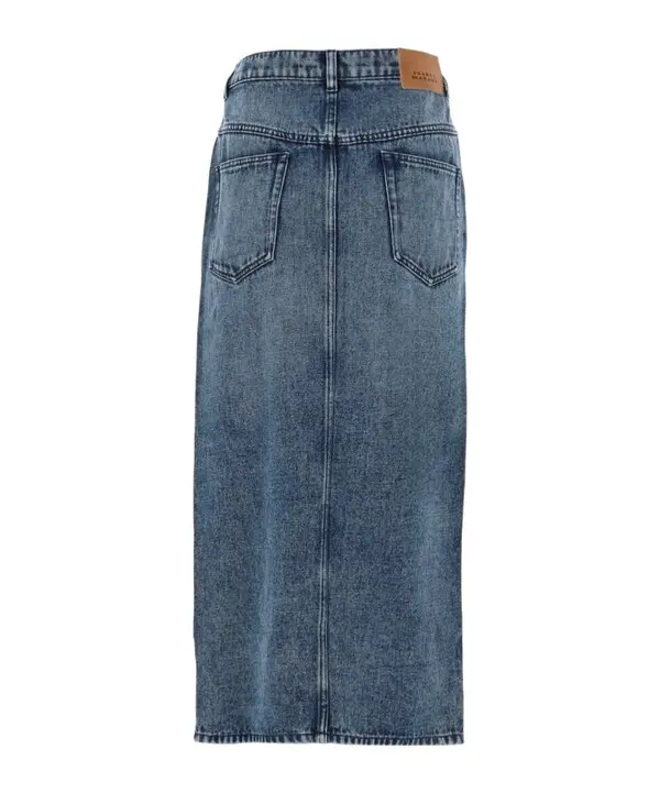 Isabel Marant Étoile Belted Denim Midi Skirt - No
