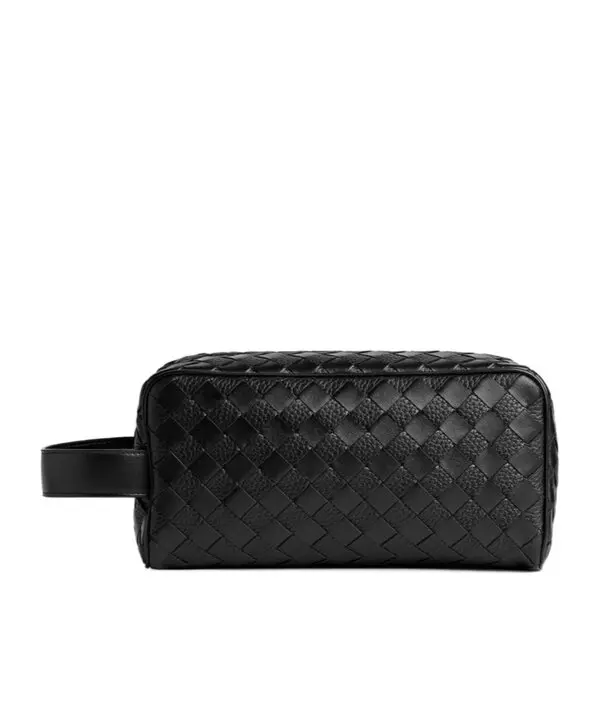 Bottega Veneta Intrecciato Travel Pouch - Black