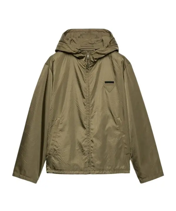 Prada Zip-up Hooded Jacket - Olive