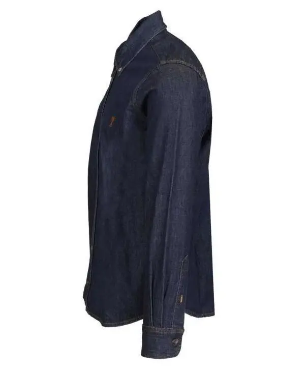 AMI Paris Denim De Coeur Shirt - Indigo