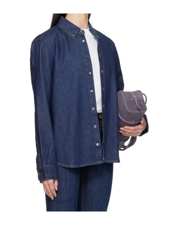 AMI Paris Denim De Coeur Shirt - Indigo