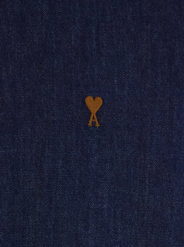 AMI Paris Denim De Coeur Shirt - Indigo