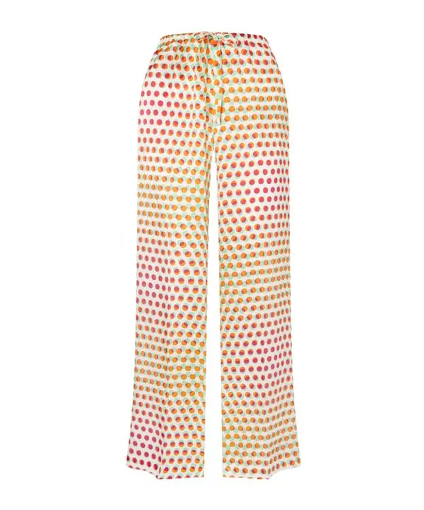 Dries Van Noten Printed Wide-leg Casual Pants - White