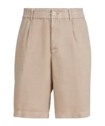 Brunello Cucinelli Elasticated Waistband Bermuda Shorts - Camel