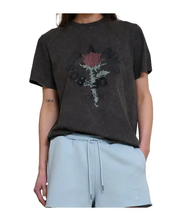 GANNI Future Heavy Jersey Oversized T-shirt - Phantom Black