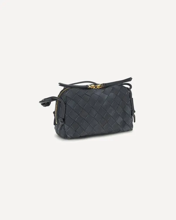 Bottega Veneta Intrecciato Shoulder Bag - Black