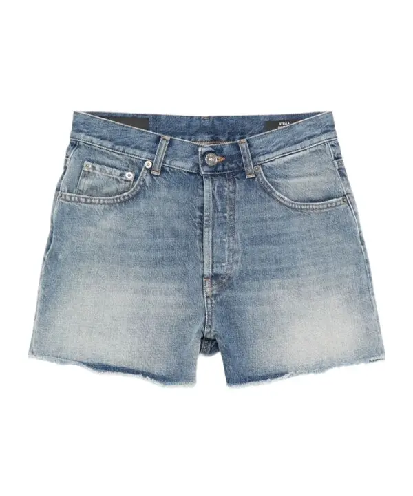 DONDUP Frayed Denim Shorts - Blue