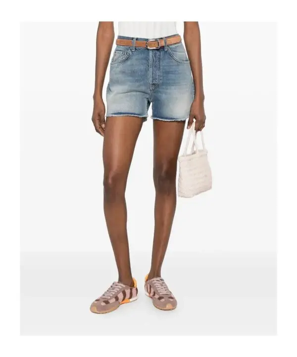 DONDUP Frayed Hem Denim Shorts
