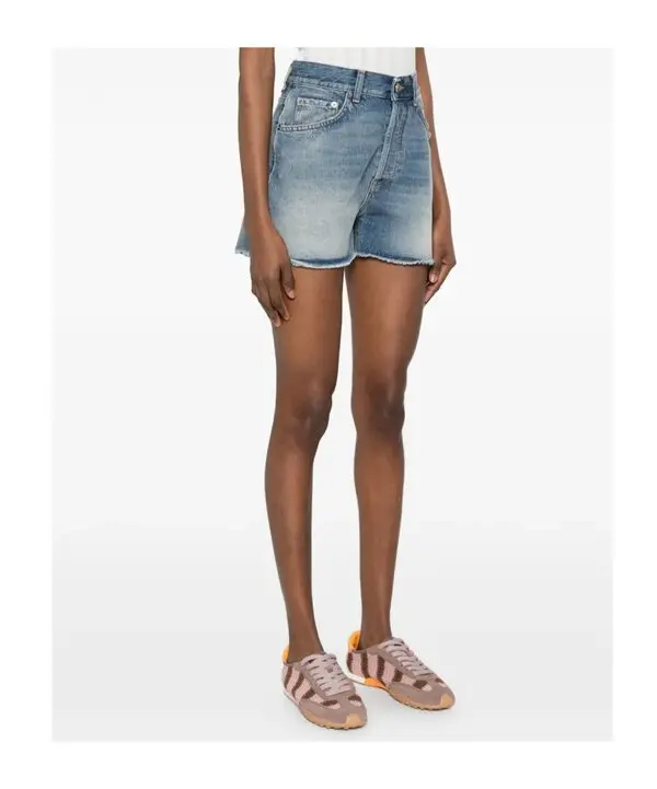 DONDUP Frayed Hem Denim Shorts
